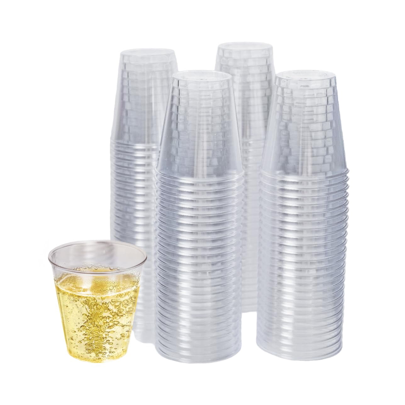 Craft And Party, 1oz 100 pcs Premium Clear Shot Glasses. Disposable ...
