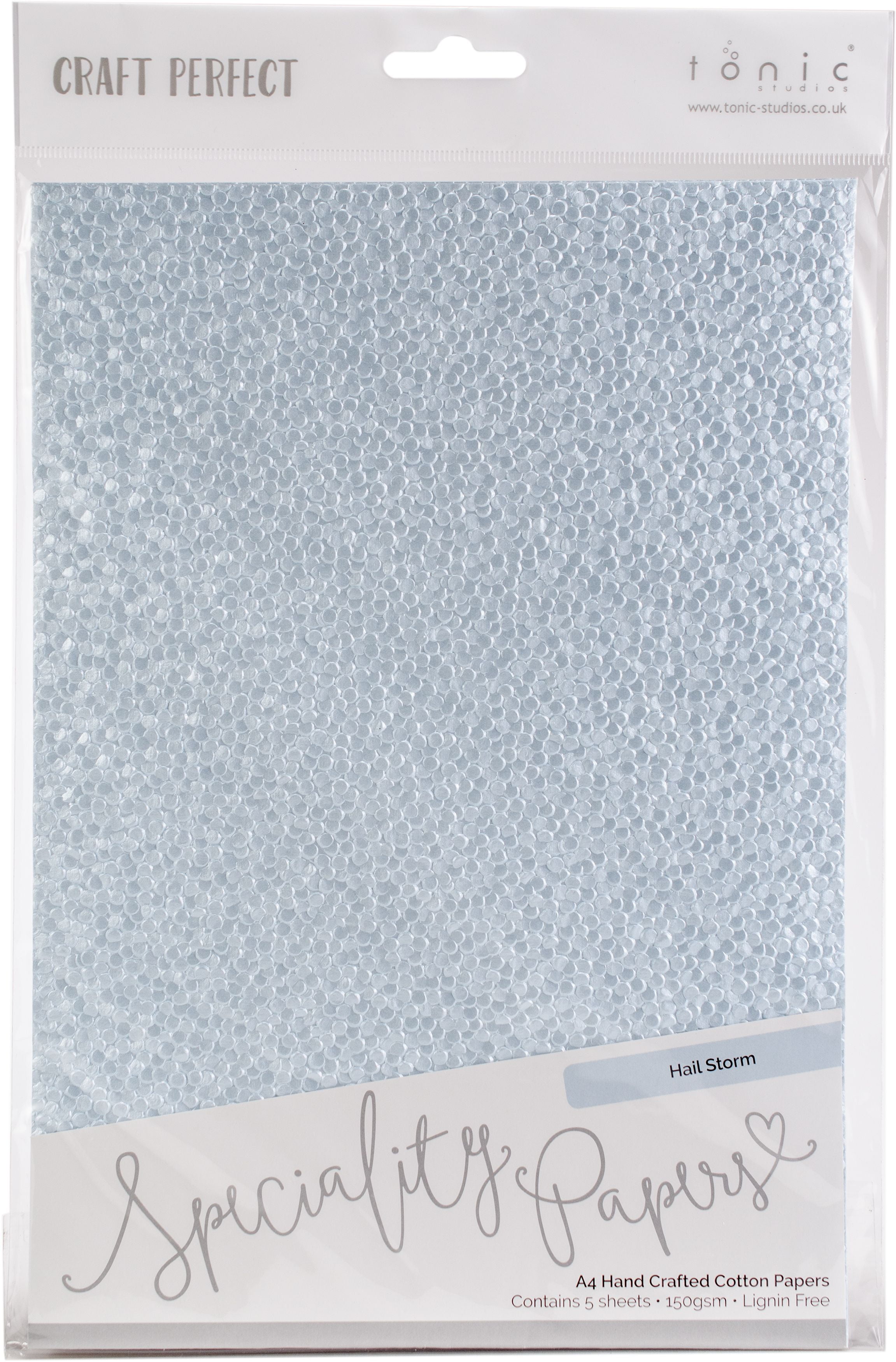 Craft Perfect A4 Handcrafted Cotton Papers 5/Pkg-Hail Storm - Walmart.com