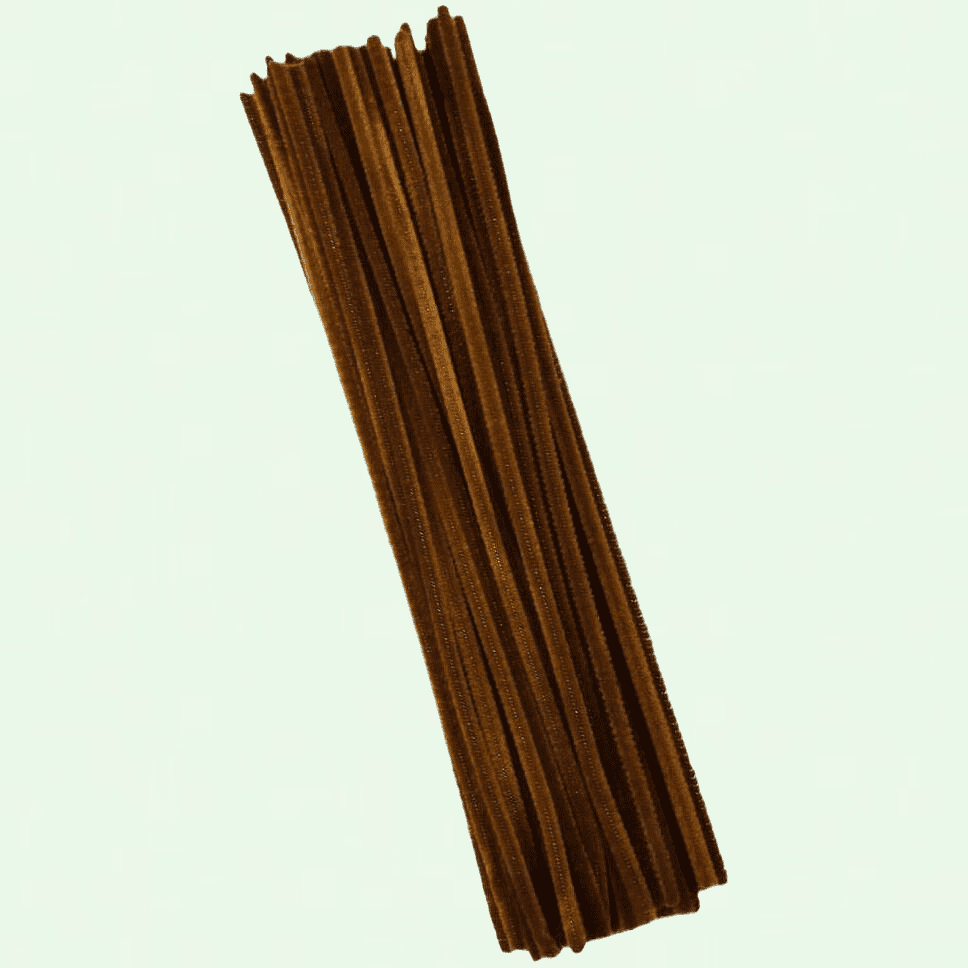 Craft Pipe Cleaners, 50 Pieces, Brown Chenille Stems for Crafts ...