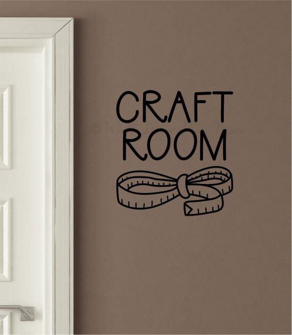 Craft Room Decor Wall Art Stickers Tape Measure Vinyl Lettering Decals ...