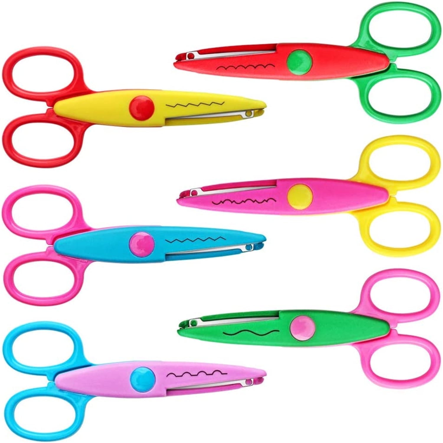 Casewin Decorative Edge Craft Scissors, 6 Pack, Kids Safety Art ...