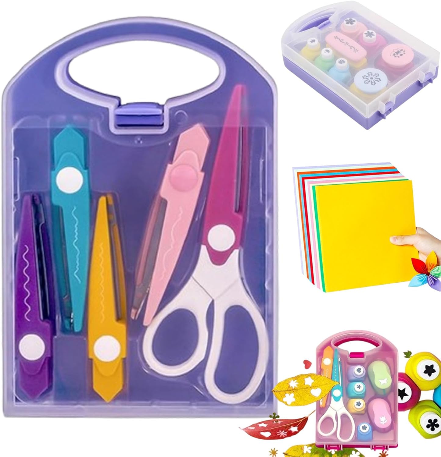 Craft Scissors Set, Creative Kids DIY Puncher Craft Set, Craft Scissors ...