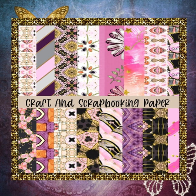 Craft And Scrapbooking Paper: Pink, Brass, Purple Geometric and ...