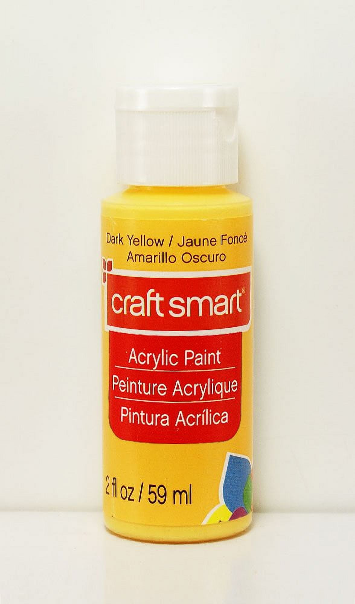 Craft Smart Acrylic Paint 2 Fl.oz. 1 Bottle 50 + Colors (Dark Yellow ...