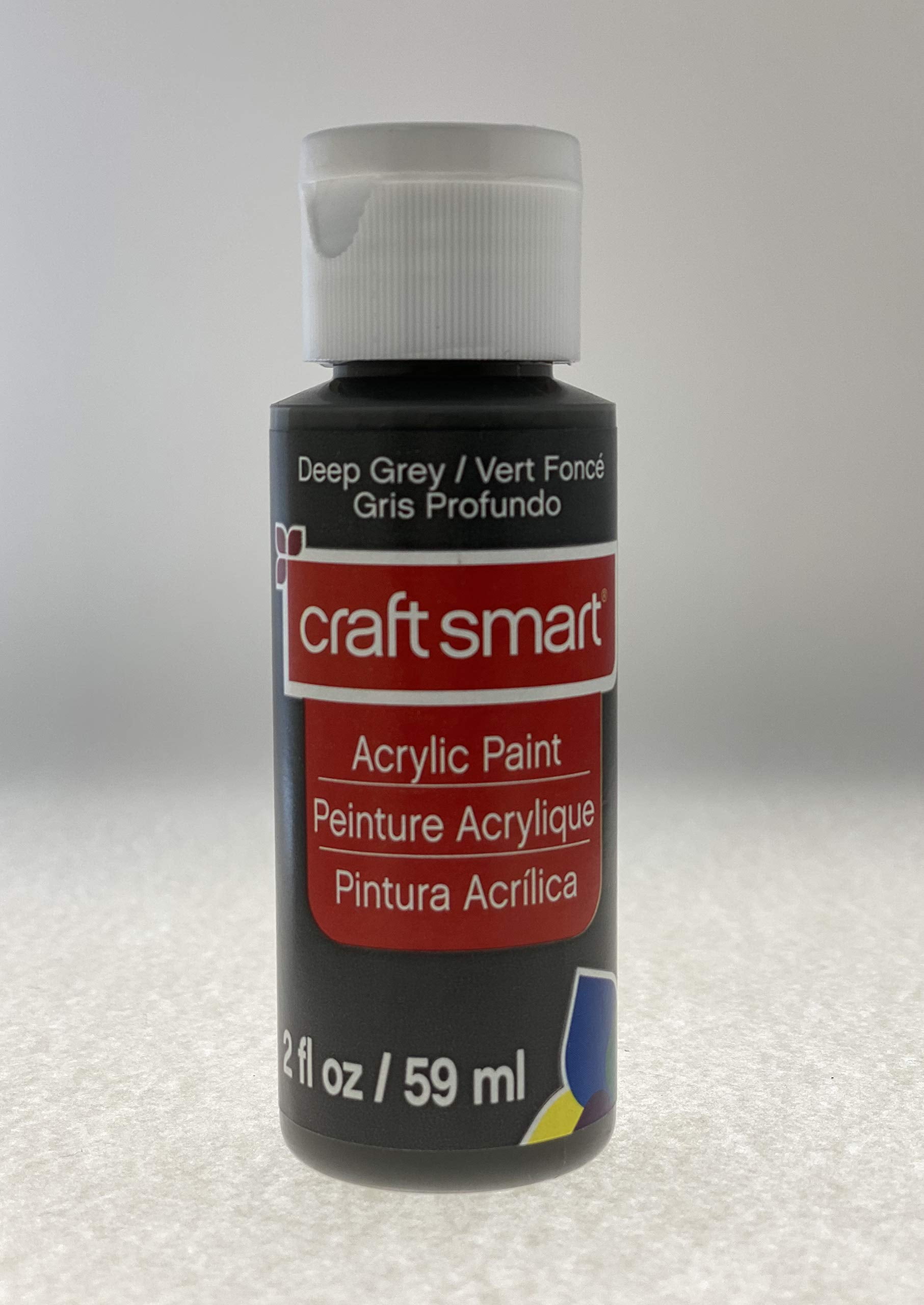 Craft Smart Acrylic Paint 2 Fl.oz. 1 Bottle 50 + Colors (Deep Grey ...