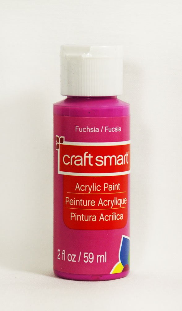 Craft Smart Acrylic Paint 2 Fl.oz. 1 Bottle 50 + Colors (Fuchsia ...