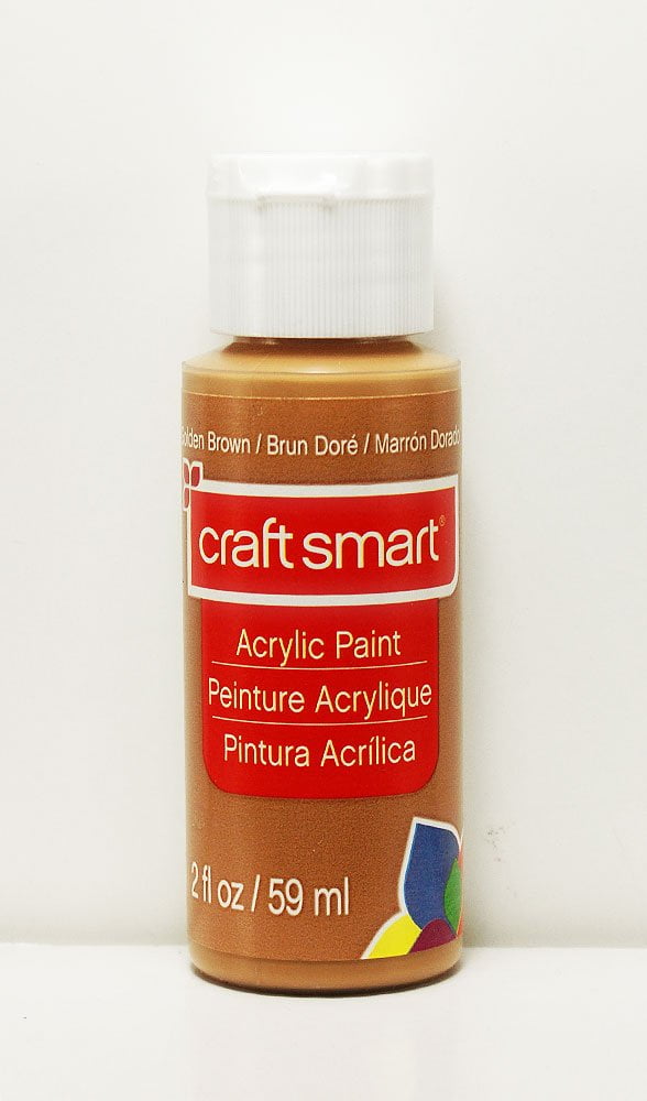 Craft Smart Acrylic Paint 2 Fl.oz. 1 Bottle 50 + Colors (Golden Brown ...