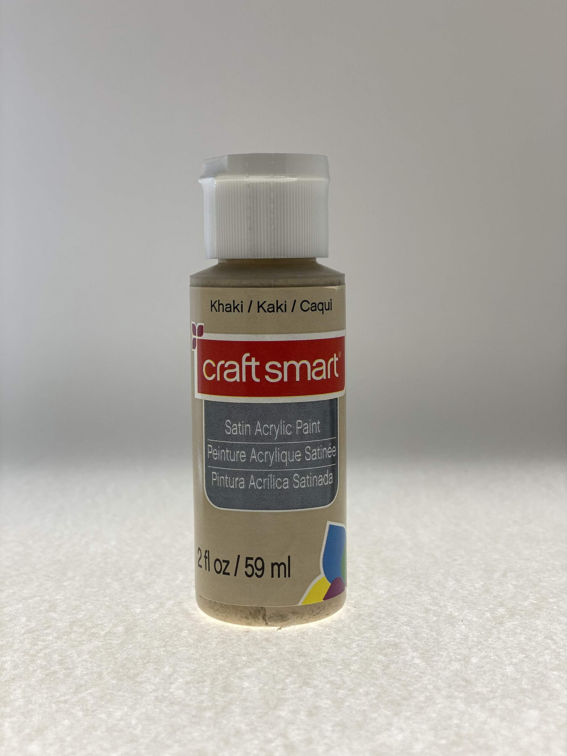 Craft Smart Acrylic Paint 2 Fl.oz. 1 Bottle 50 + Colors (Khaki - Satin ...