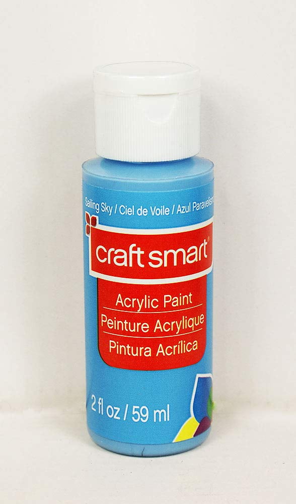 Craft Smart Acrylic Paint 2 Fl.oz. 1 Bottle 50 + Colors (Saililng Sky ...