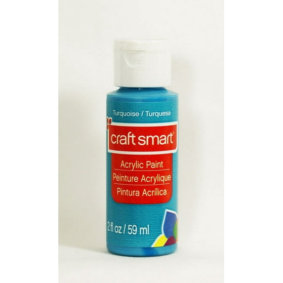 Craft Smart Acrylic Paint 2 Fl.oz. 1 Bottle 50 + Colors (Turquoise ...