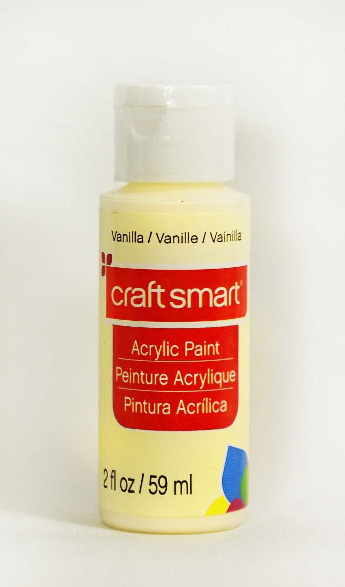 Craft Smart Acrylic Paint 2 Fl.oz. 1 Bottle 50 + Colors (Vanilla ...