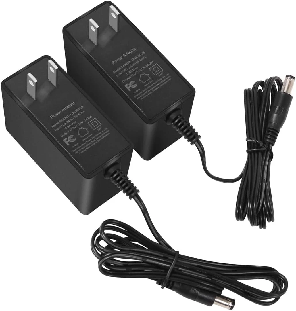 Craft- Smotecq 12V 2A Power Supply Ac Adapter 2 Pack For Cctv 12V-2A ...