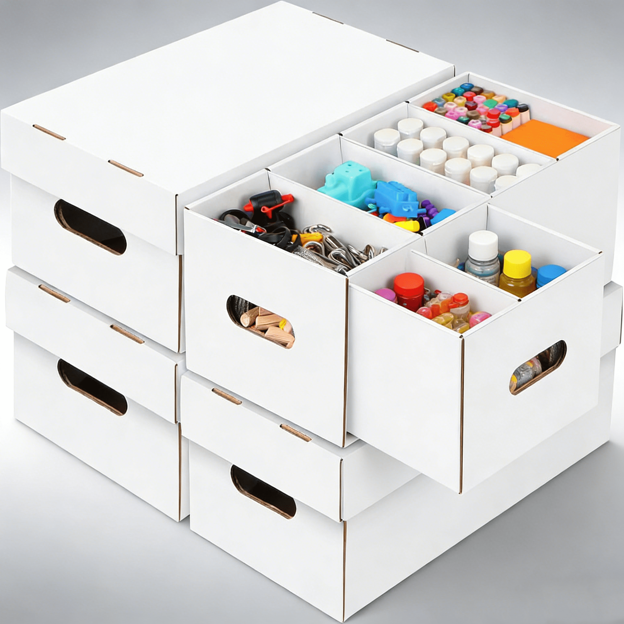 Craft Storage Box, Art Organizers and Storage with Lids Large Capacity ...