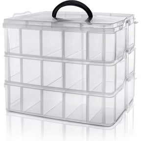 Everything Mary 7-Piece Clear Plastic Craft and Hobby Storage Container ...