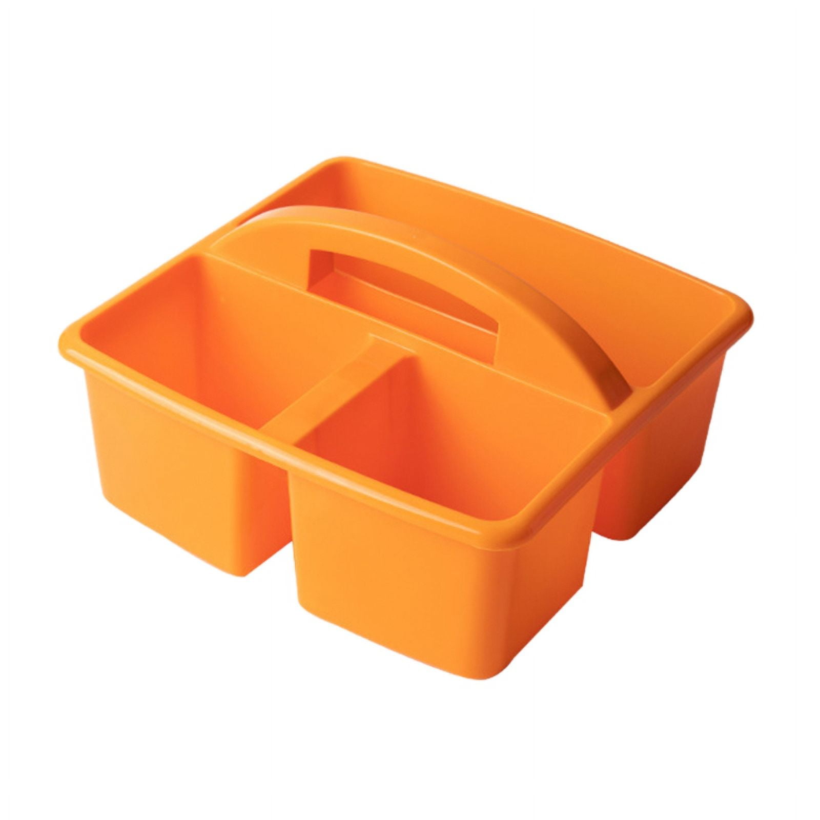 Craft Storage Caddy - 3 Compartment Plastic Basket - Portable with ...