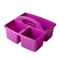 Craft Storage Caddy - 3 Compartment Plastic Basket - Portable with ...