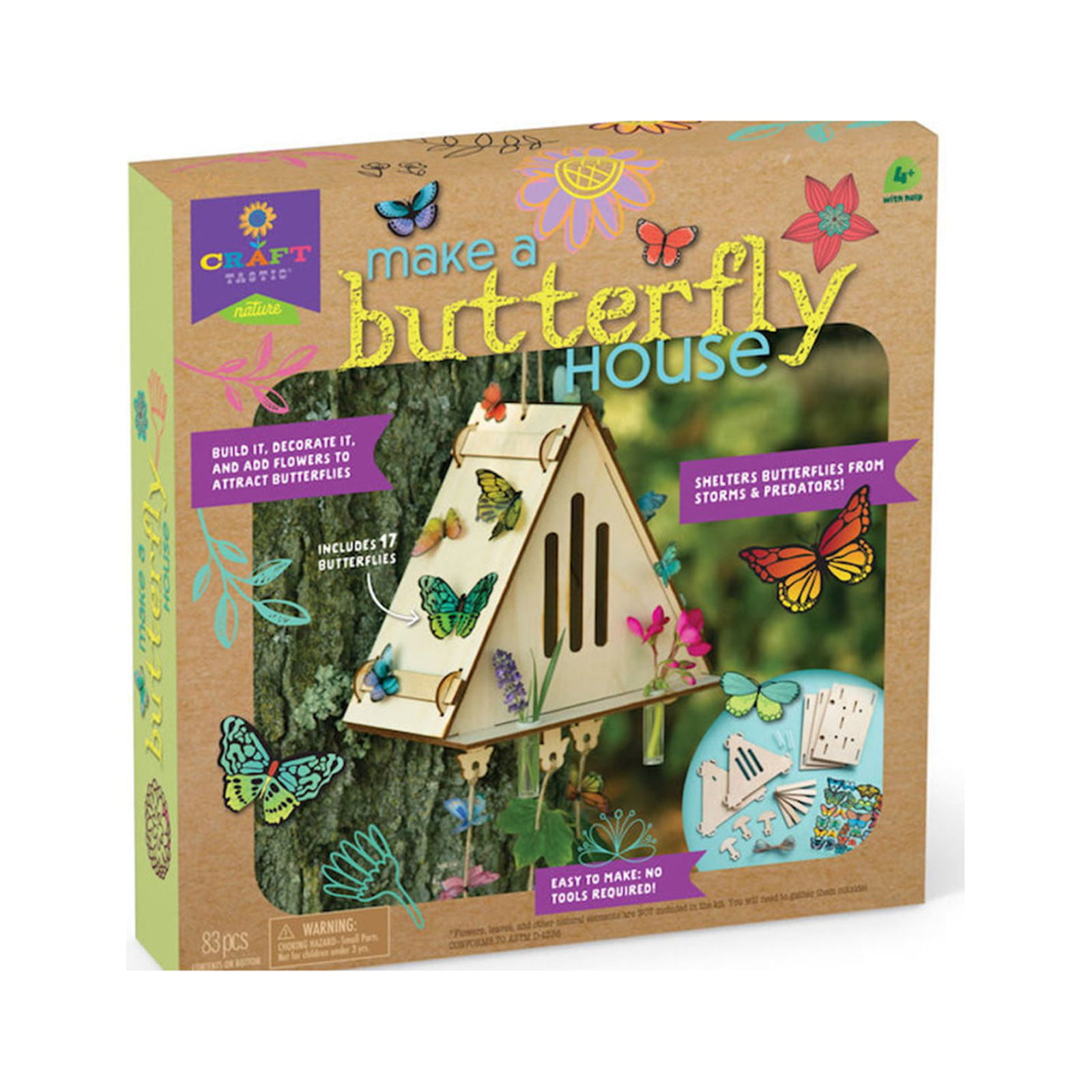 Craft-Tastic Nature Make A Butterfly House Kit - Walmart.com