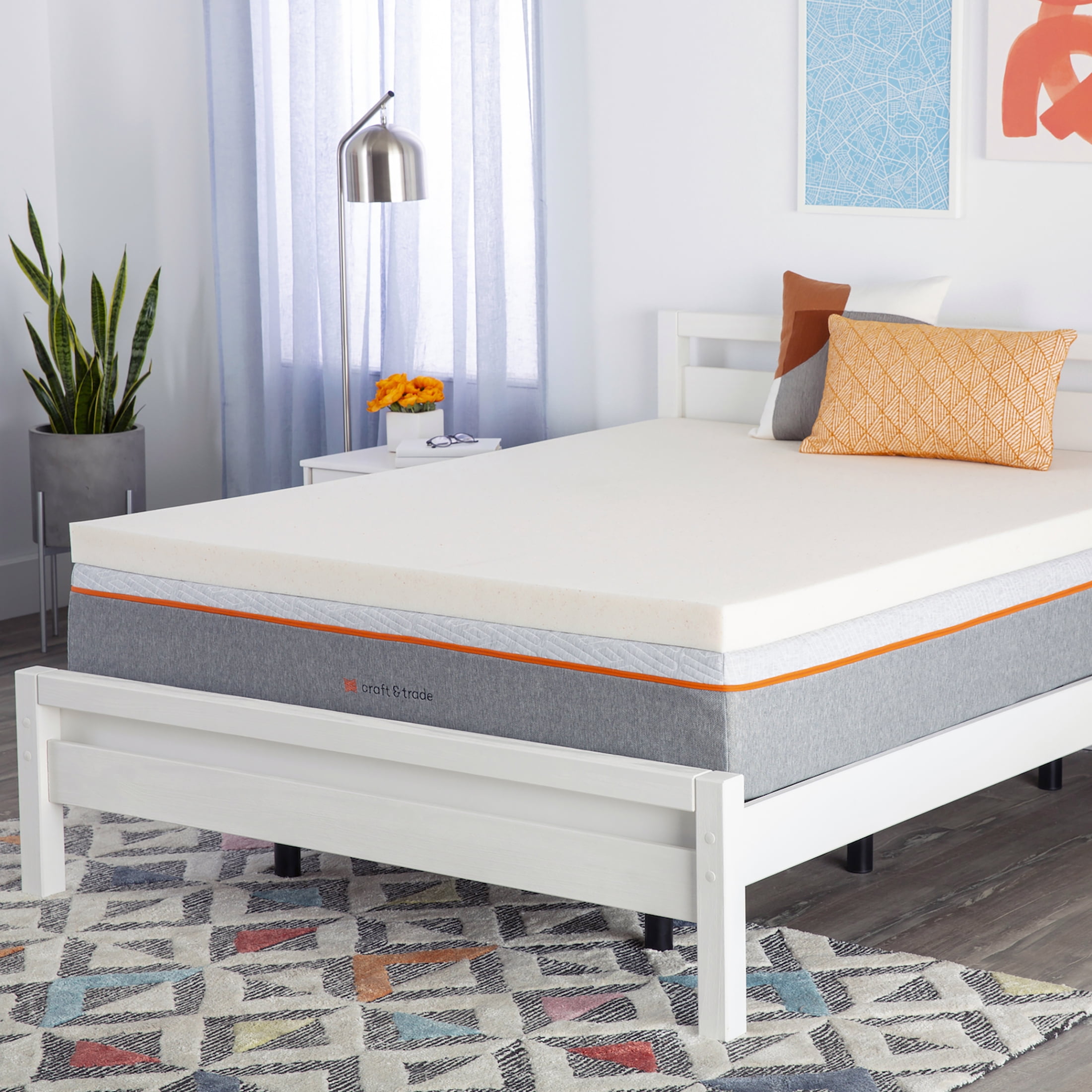 Free Shipping! Craft & Trade 3 Inch Cooling Memory Foam Mattress Topper ...