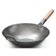 Craft Wok Flat Bottom 14 inches Carbon Steel Wok / 731W316 - Walmart.com