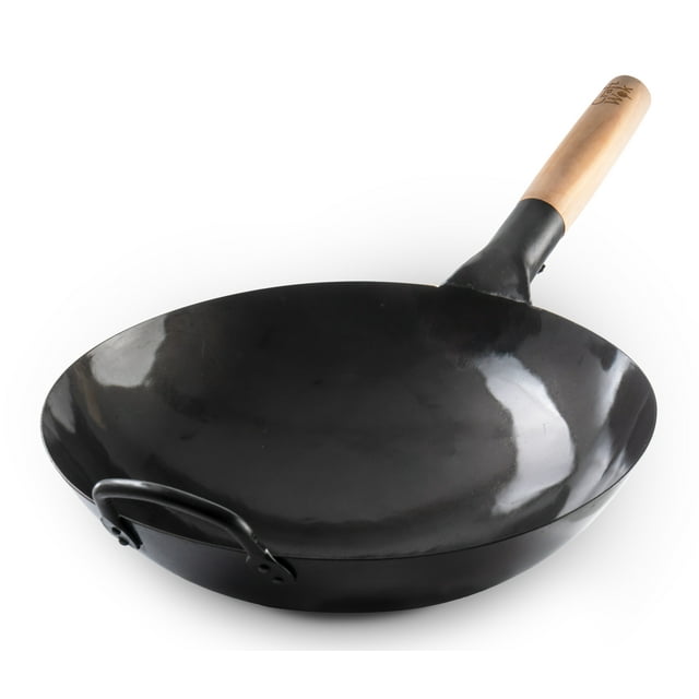 Craft Wok Round Bottom 13 inches Pre-Seasoned Carbon Steel Wok ...