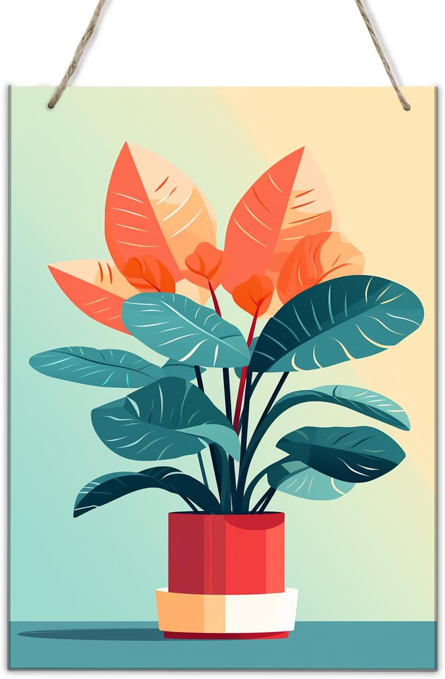 Craft Wooden Hang paintings for bedroom Potted Plant Poster,Room Living ...