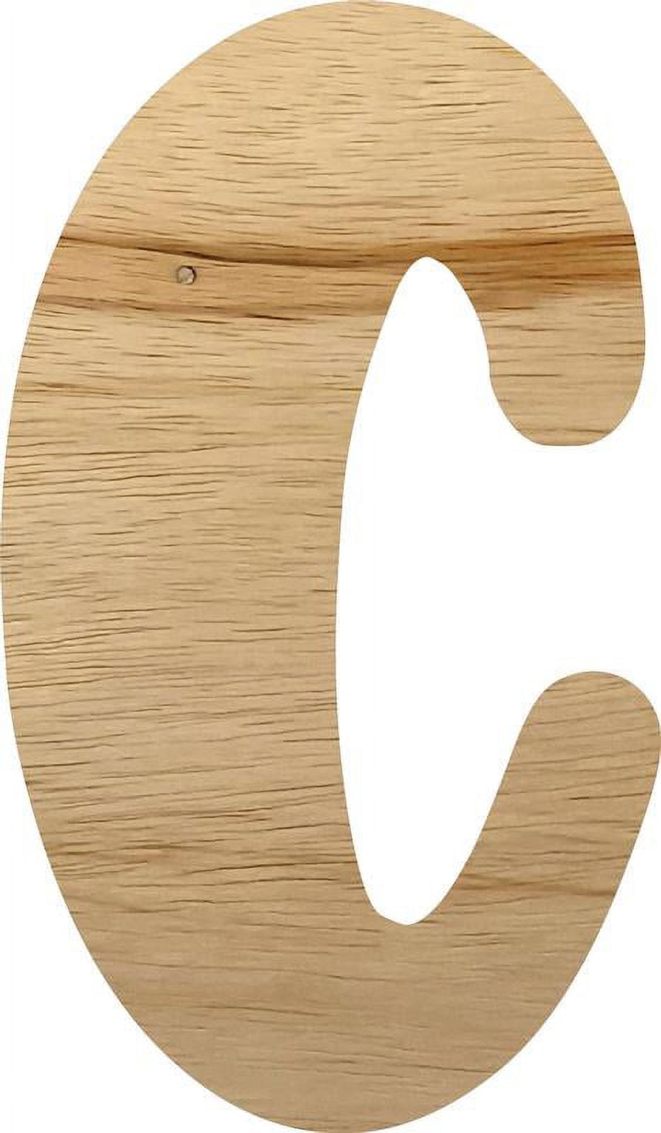 Craft Wooden Letter Cutout, Unfinished Blank 18'' tall Wood Letter C ...
