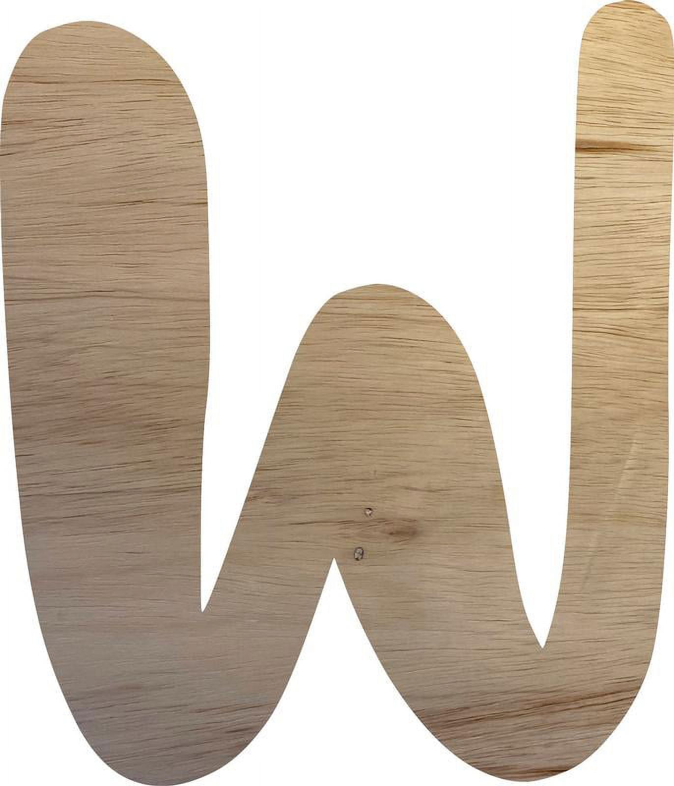 Craft Wooden Letter Cutout, Unfinished Blank 18'' tall Wood Letter W ...