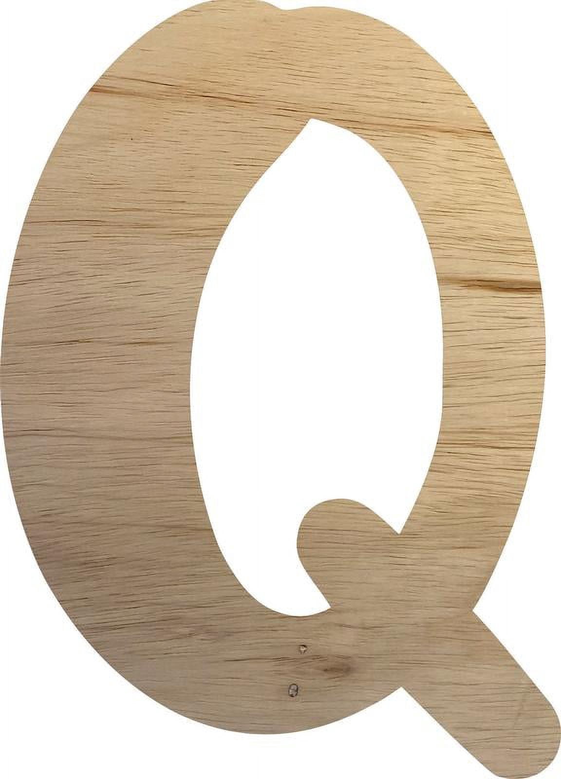 Craft Wooden Letter Cutout, Unfinished Blank 8'' tall Wood Letter Q ...
