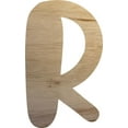 Craft Wooden Letter Cutout, Unfinished Blank 8'' tall Wood Letter R ...