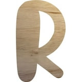 Craft Wooden Letter Cutout, Unfinished Blank 8'' tall Wood Letter R ...