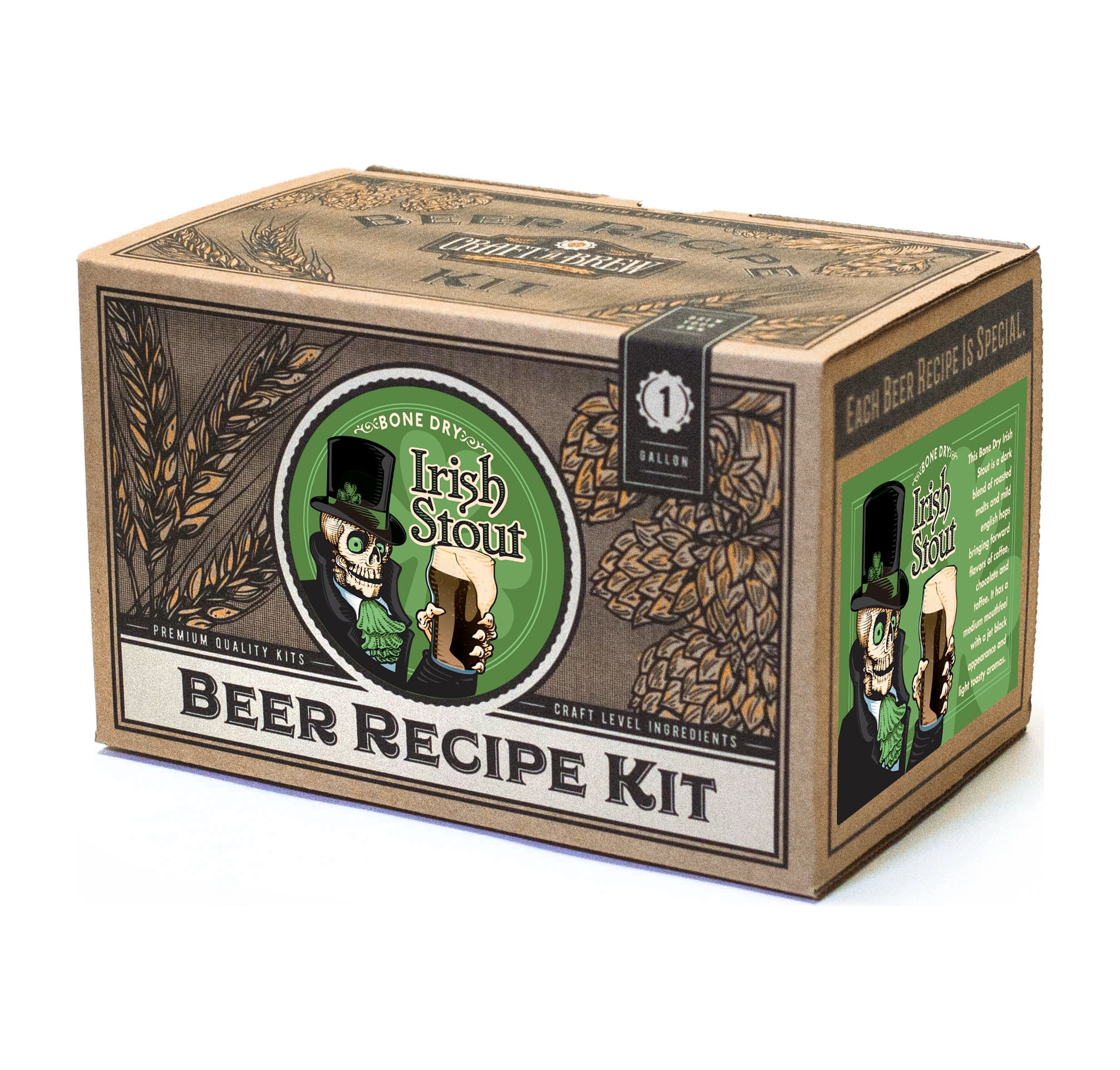 Craft a Brew Bone Dry Irish Stout Beer Refill Recipe Kit, 1 Gallon ...