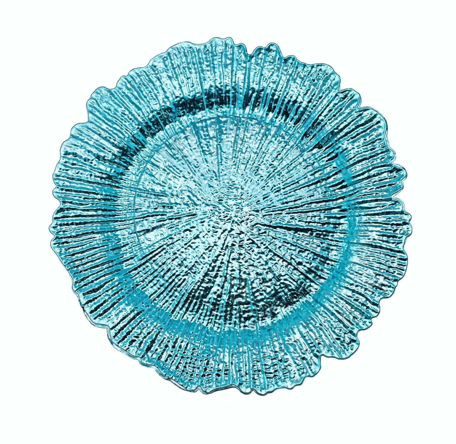 Craft And Party 13" Round Turquoise Plastic Charger Plates, 6 pcs ...