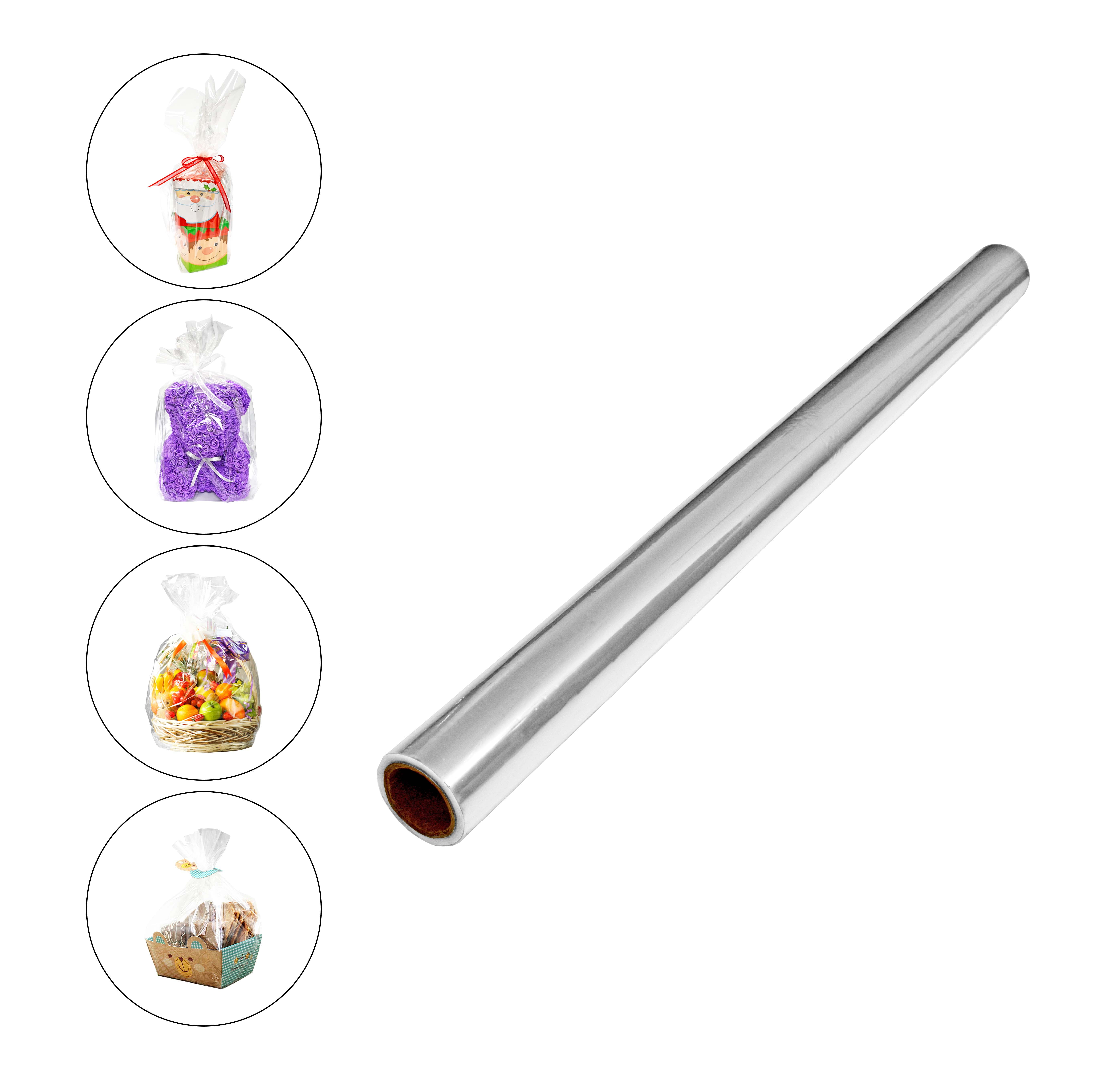 "Craft and Party- Clear Plastic Wrap Roll for Gift Baskets and Flowers ...