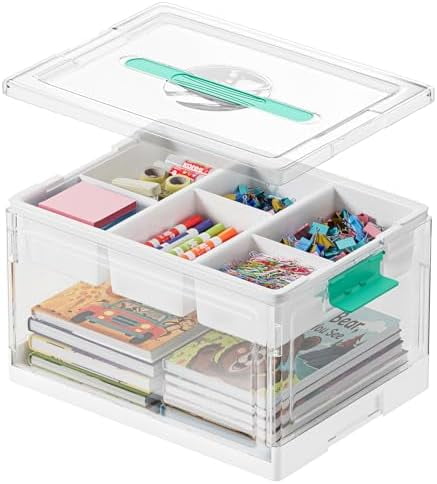 Craft oRGANIZERS AND sTORAGE - 24 qt pLASTIC bOX aRT sUPPLY sTORAGE ...