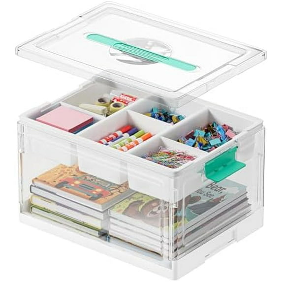 Craft oRGANIZERS AND sTORAGE - 24 qt pLASTIC bOX aRT sUPPLY sTORAGE ...