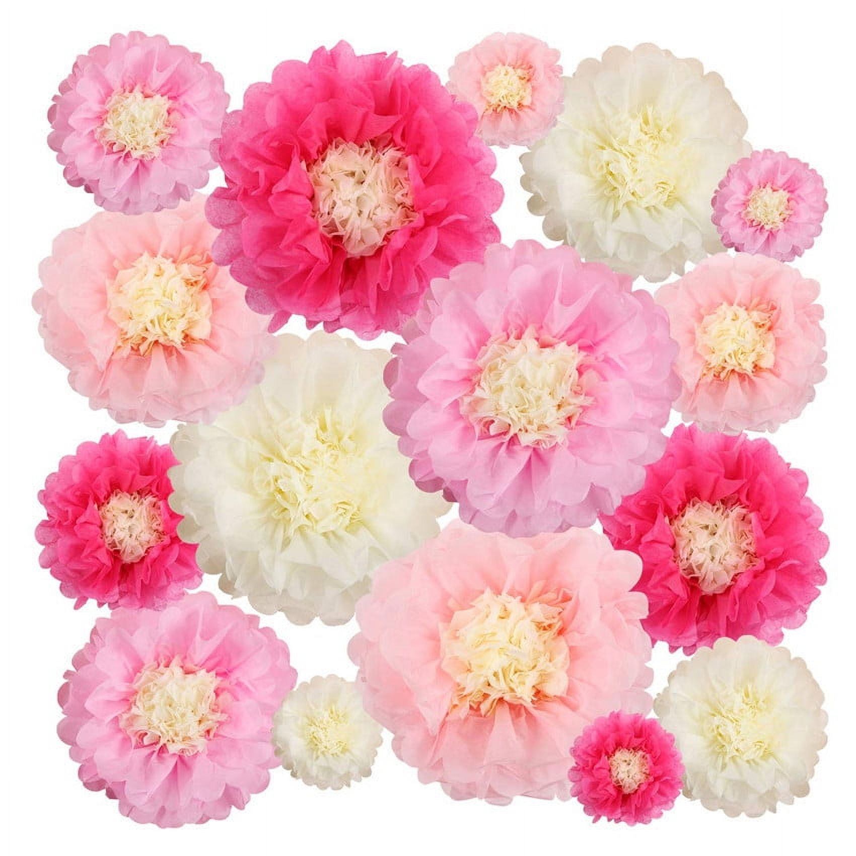 Craft paper flower stamen paper flower two-color flower heart flower ...