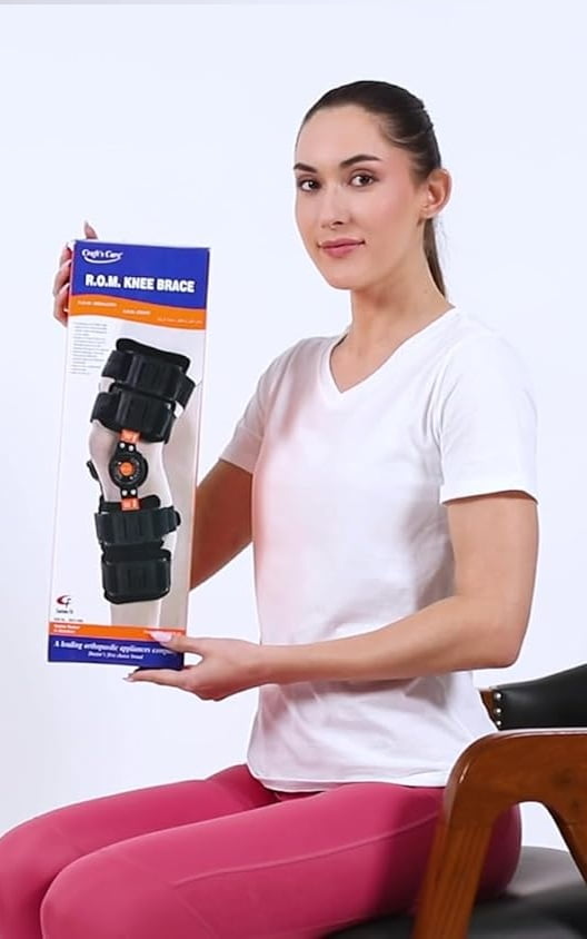 Craft's Care R.O.M Knee Brace- Adjustable Knee Stabiliser for Meniscus ...
