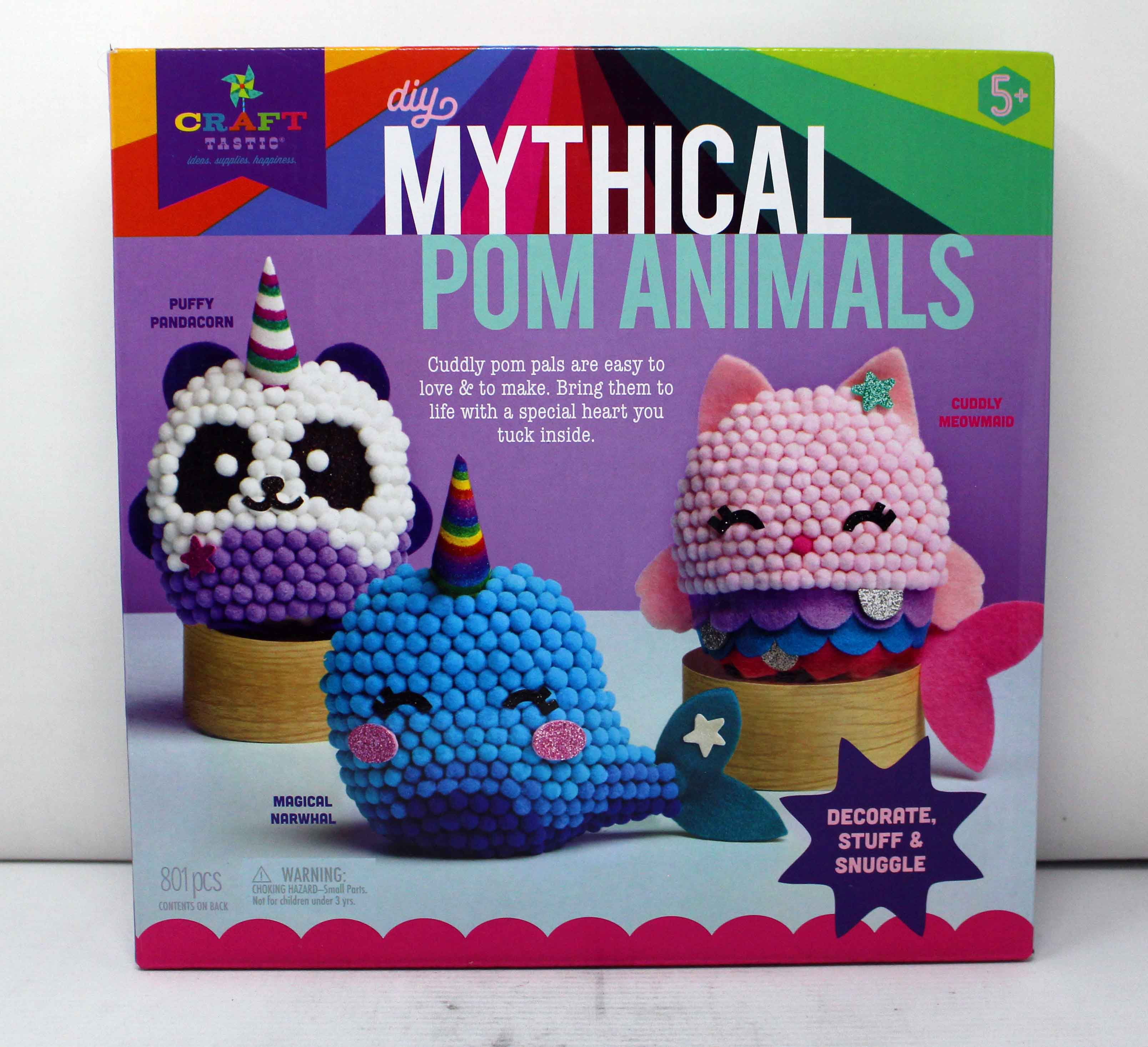 Craft-tastic - DIY Mythical Pom Animals - Craft Kit Makes 3 Pompoms ...