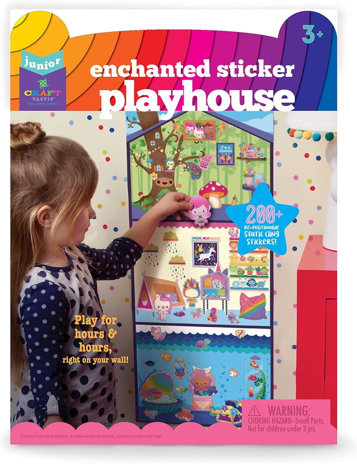 Craft-tastic Enchanted Sticker Playhouse Wall-Sized Sticker Fun ...