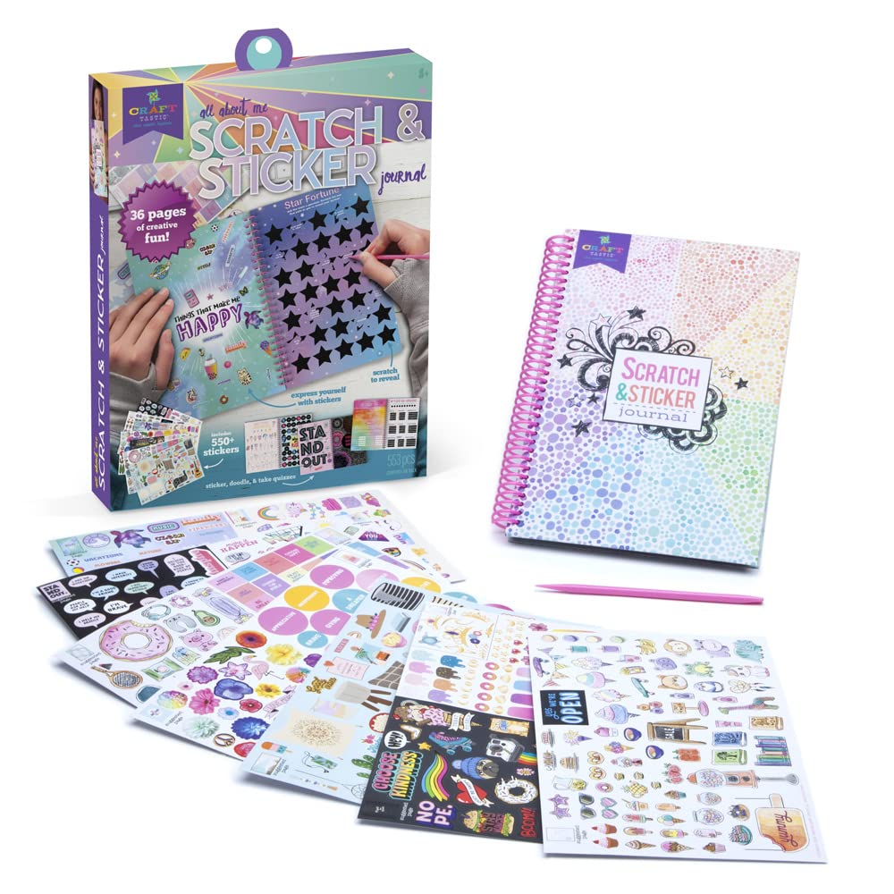 Craft-tastic - Scratch and Sticker Interactive Journal - Activity Book ...