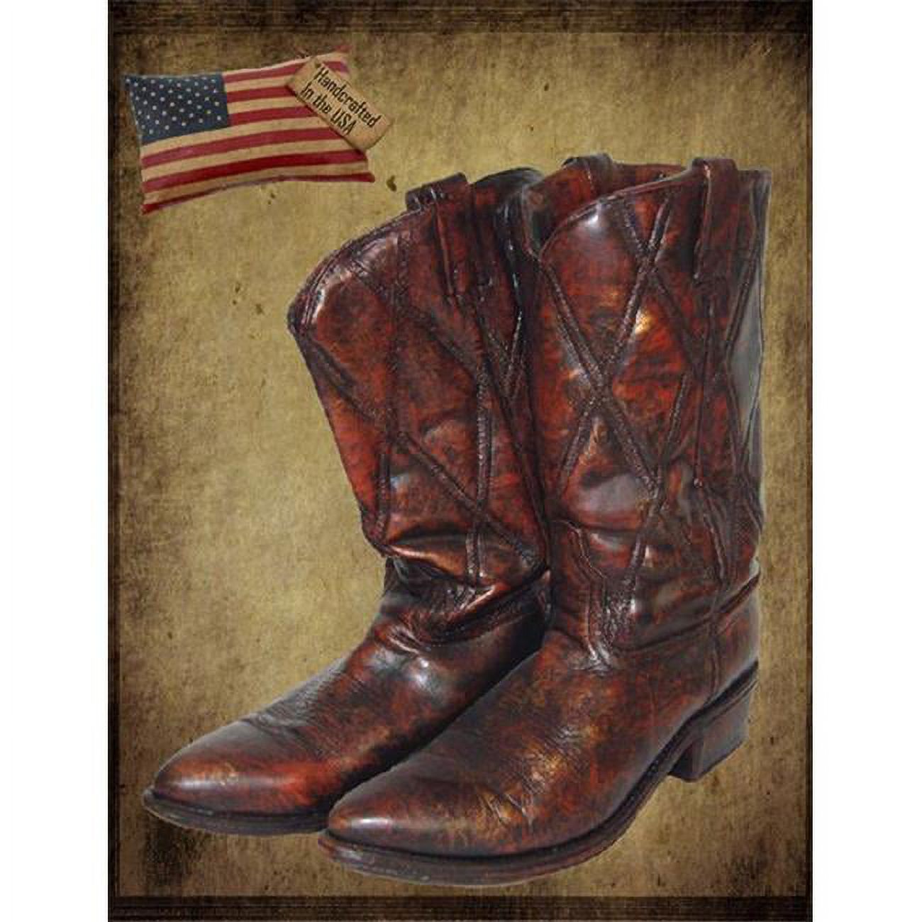 Craft-tex 1102NP 1'1W x 1'1 L Pecan Shell Resin Cowboy Boots Statue ...