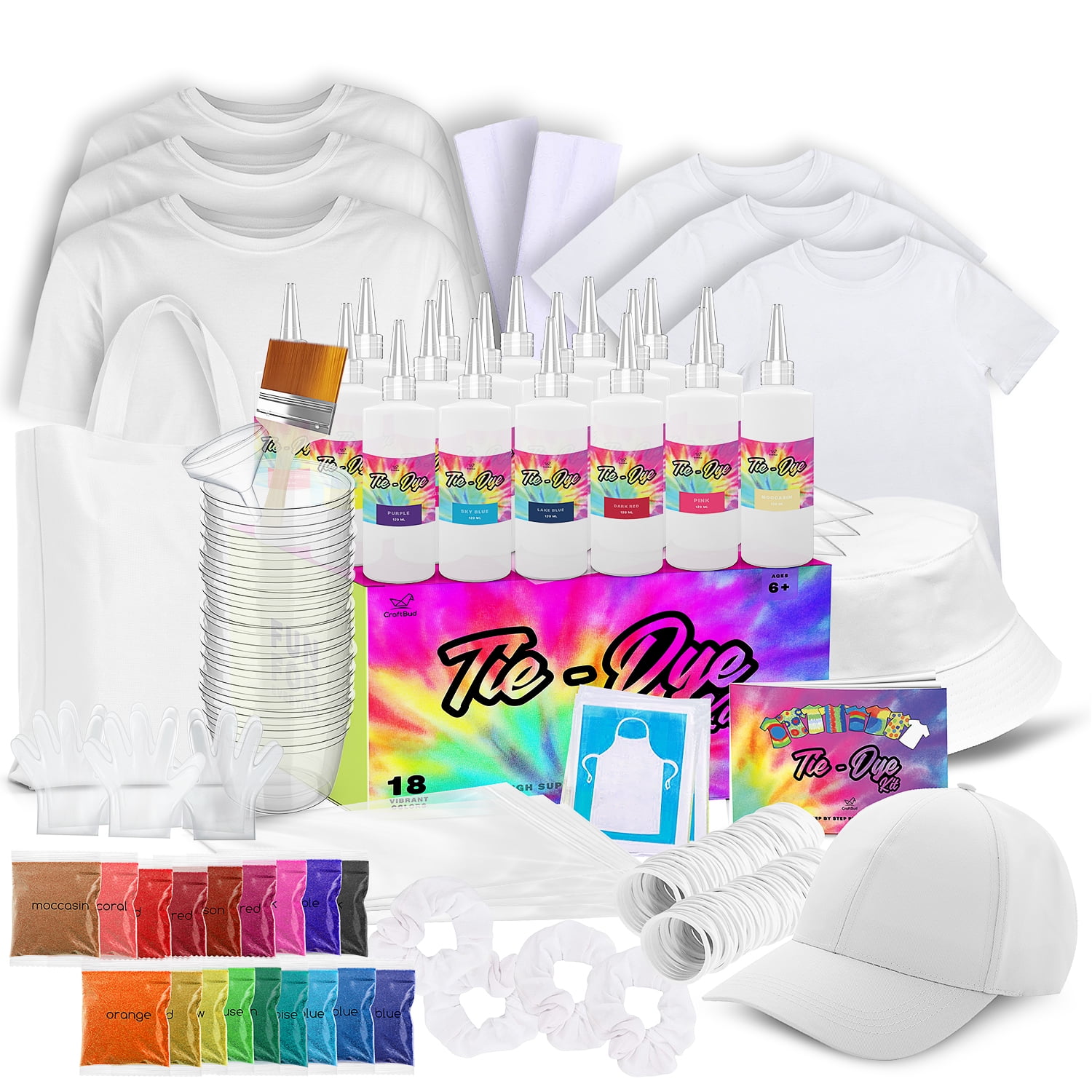 CraftBud Assorted Tie Dye Kit for Kids & Adults, DIY Arts & Crafts Set ...