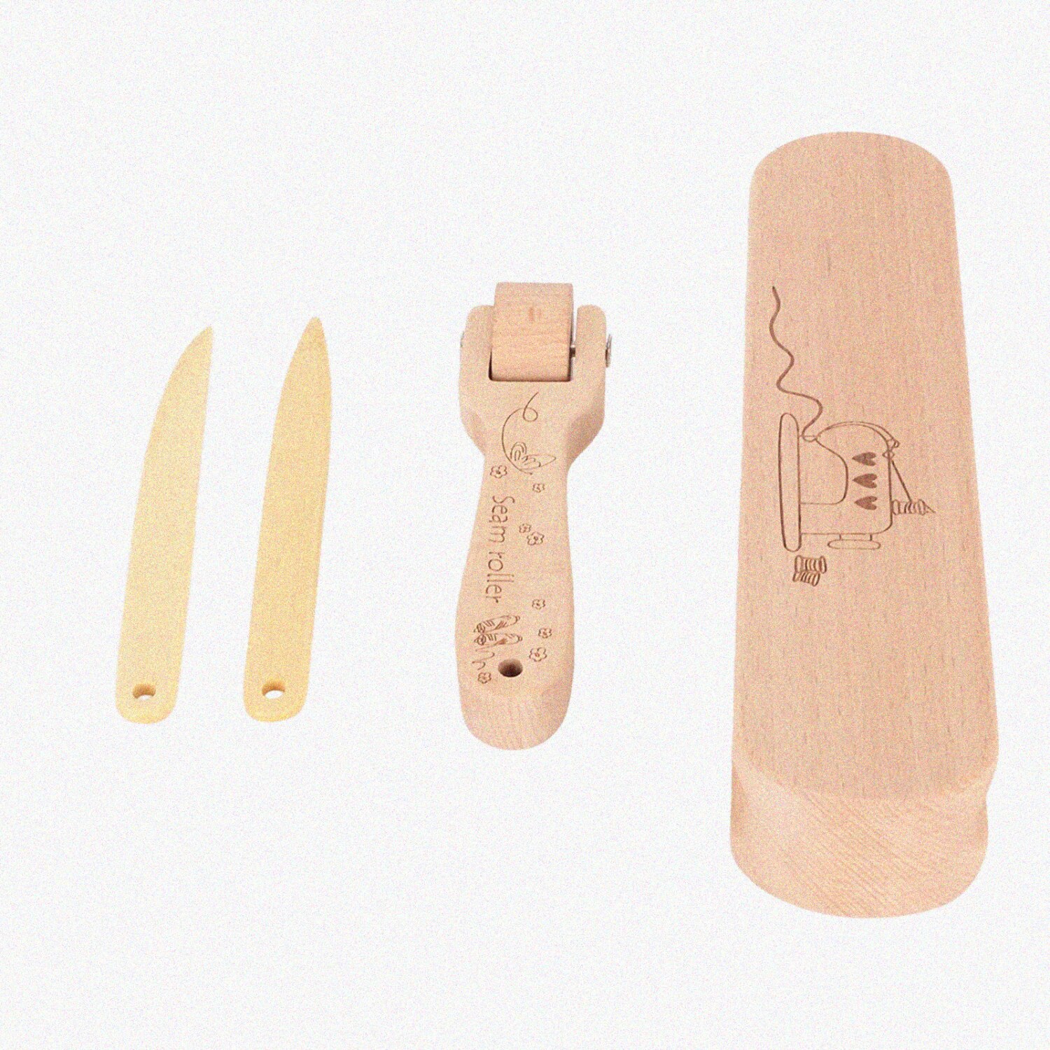 CraftMaster Trio: Wooden Clapper, Seam Roller & Point Turner for ...