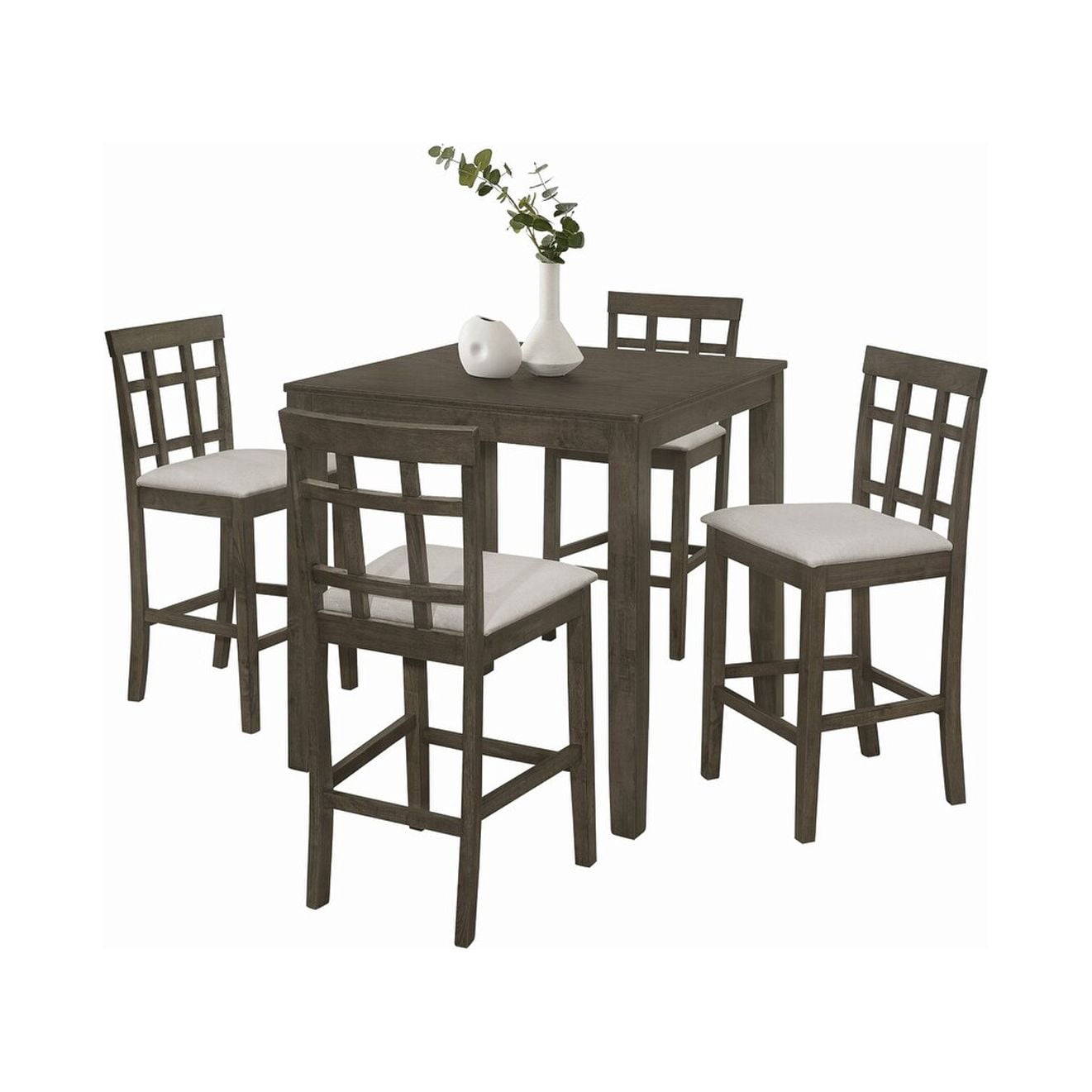 CraftPorch Simple Rustic Square 5-piece Counter Height Dining Set ...