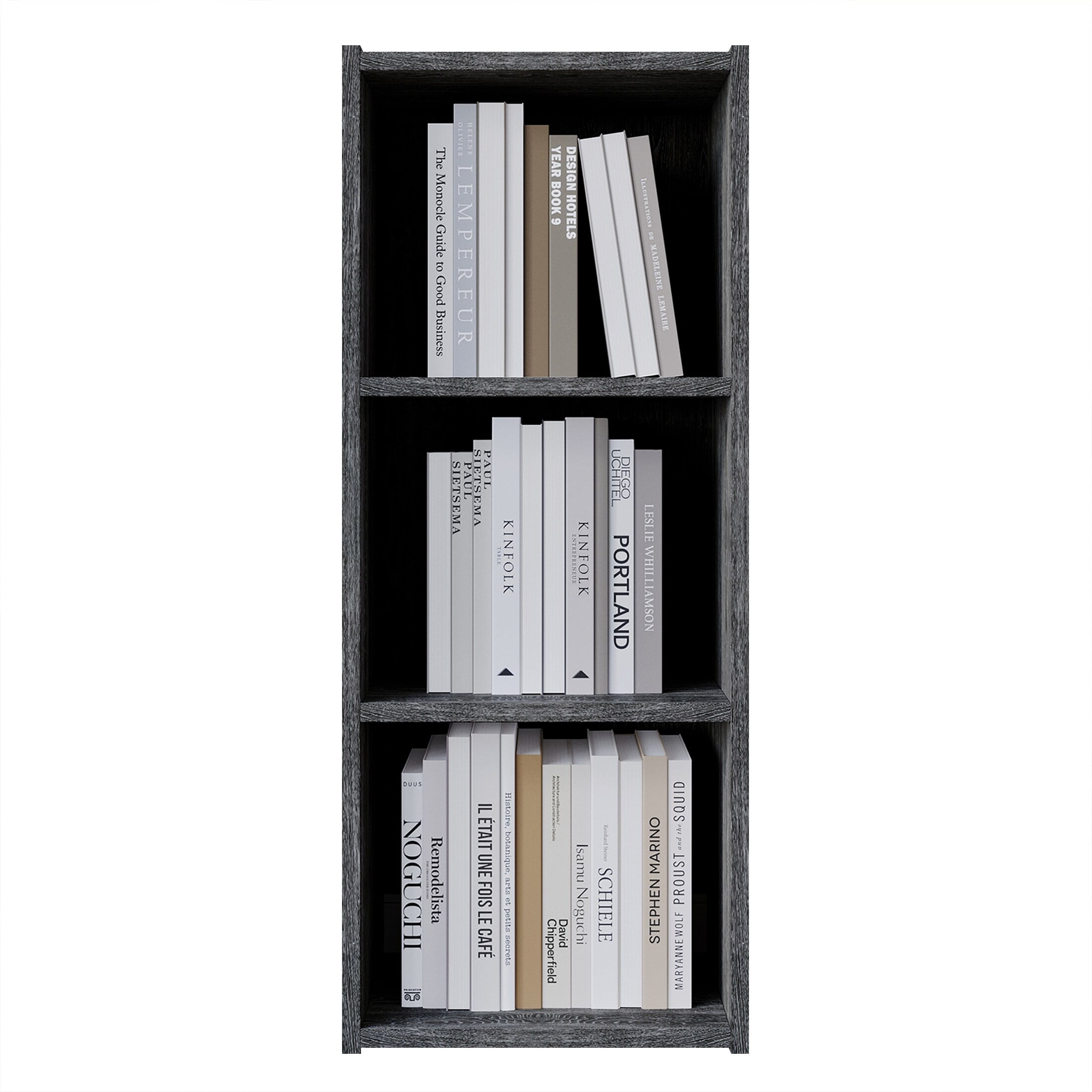 CraftPorch Simple Wooden 3-cube Shelves Bookcase Dark Grey - Walmart.com