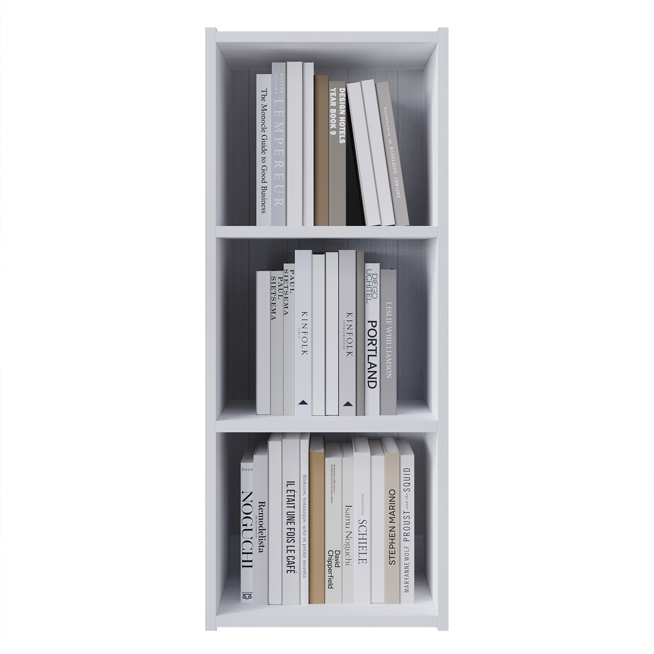 CraftPorch Simple Wooden 3-cube Shelves Bookcase White - Walmart.com