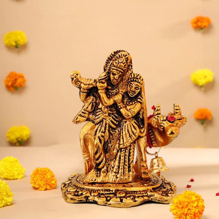 CraftVatika Metal Radha Krishna Statue Radha Krishan Idol Showpiece ...