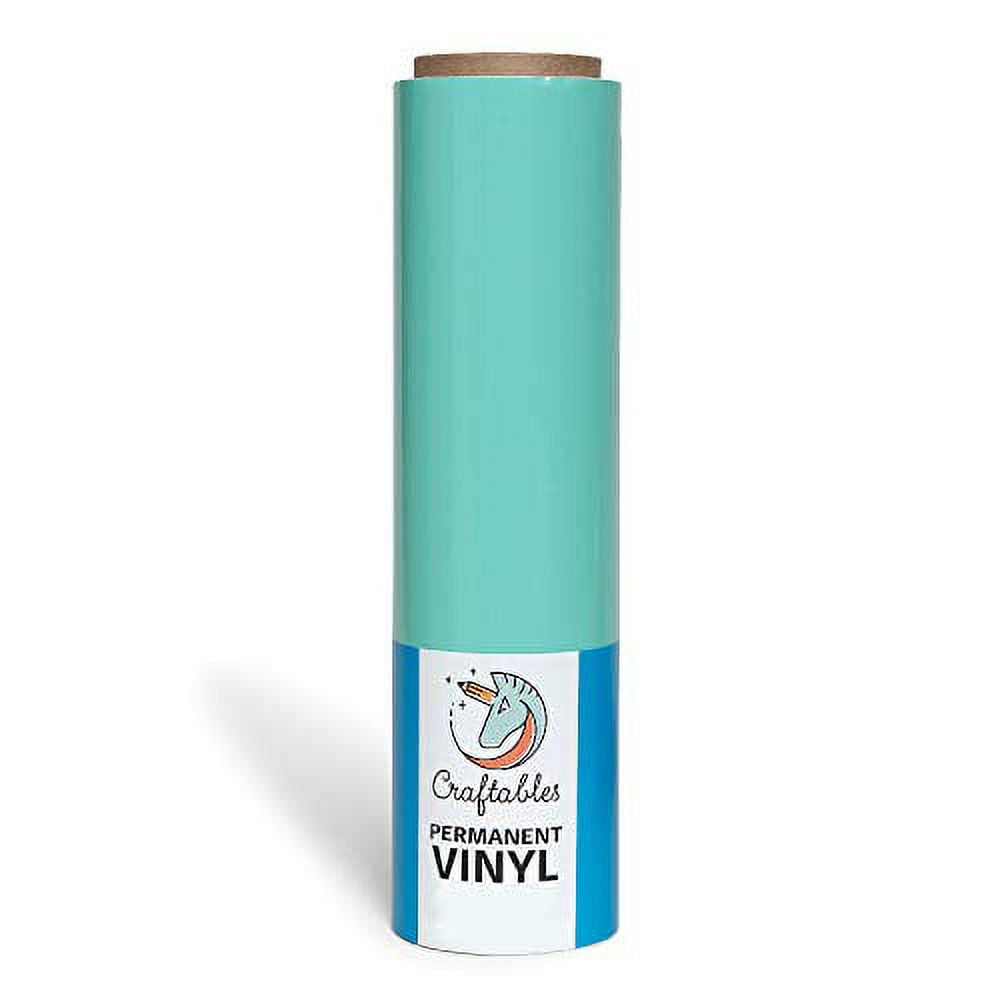 Craftables Mint Vinyl Roll - Permanent, Adhesive, Glossy & Waterproof ...