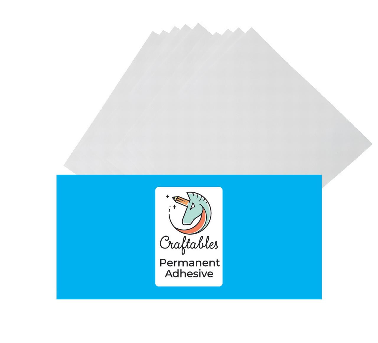Craftables Transparent Vinyl Sheets - Permanent, Adhesive, Glossy ...