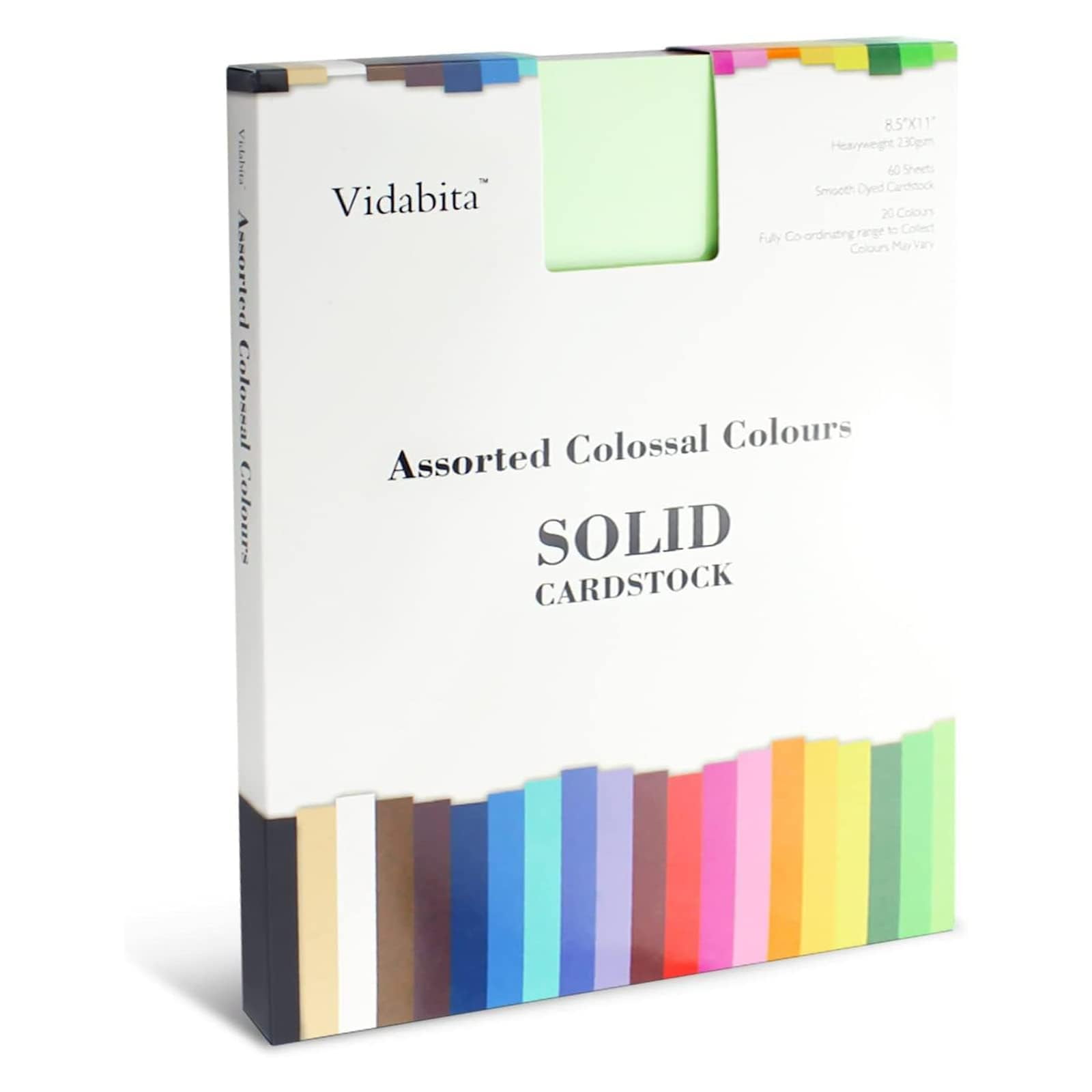 Craftask 60 Sheets Colored YPF5 Cardstock 8.5 x 11 Assorted 20 Colors ...